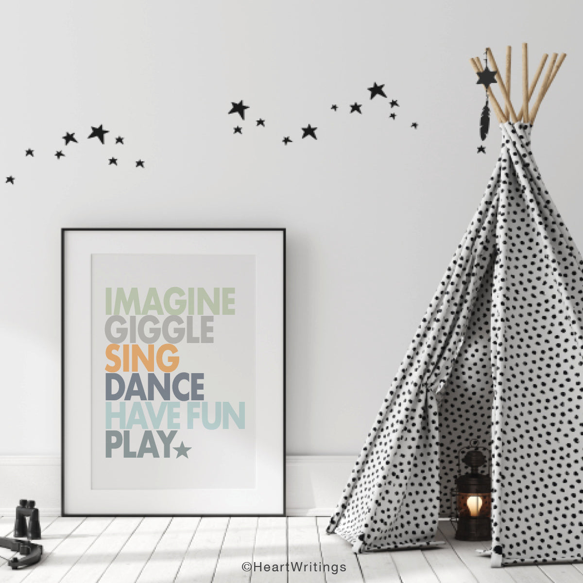 Imagine, Giggle, Sing, Dance, Playroom Wall Quote Printable – HeartWritings