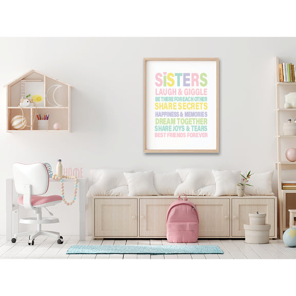 Sisters Rules PRINTABLE Wall Art – HeartWritings